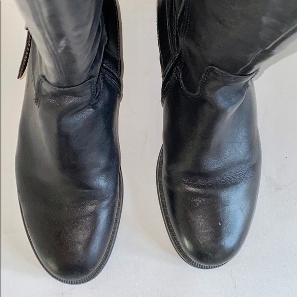 Aldo | Shoes | Aldo Black Leather Humana Zip Boot | Poshmark